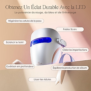 LED Light Therapy Mask by Project E Beauty | Infrared, Red & Blue Light Therapy | Collagen Boost | Anti-Wrinkle | Wireless Face Mask | Advanced Skincare | All Skin Types