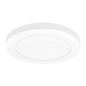 Maxxima 9 in. LED Flush Mount Ceiling Light Fixture - 1500 Lumens, 5 CCT 2700K-5000K, Round Color Selectable Panel Light, Dimmable, Recessed Can or J-Box Install, Suitable for Bathroom or Shower