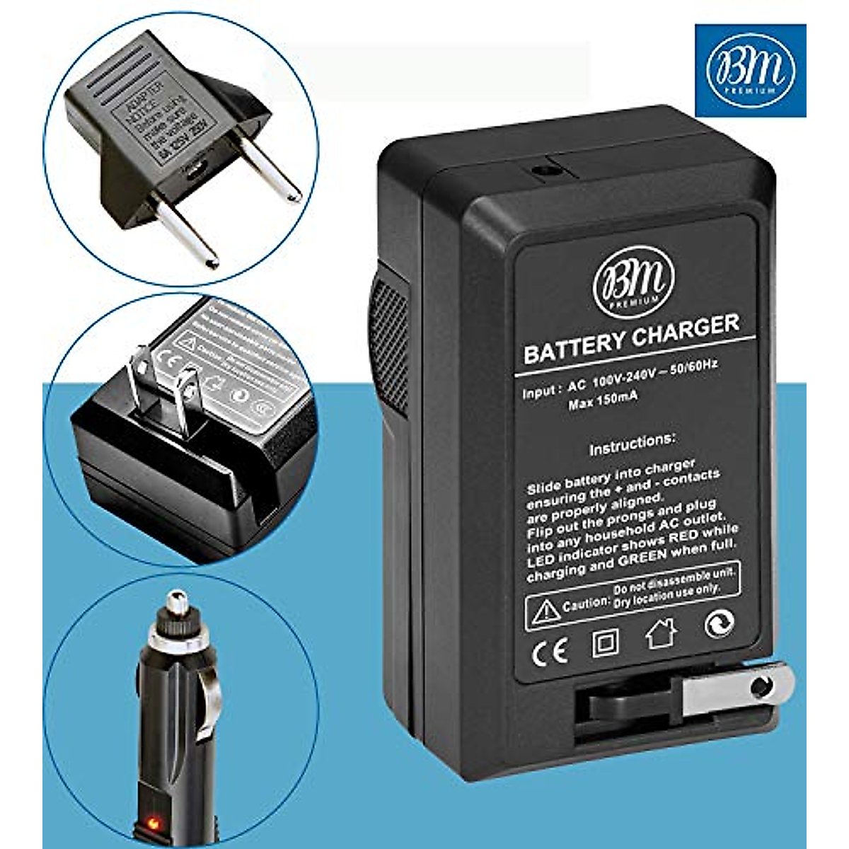BM Premium NP-W126S High Capacity Battery and Charger for Fujifilm FinePix X-S10, X-T100, XT-200, X-100F X-100V X-A7 X-H1 X-T10 X-T20 X-T30 X-A3 X-A5 X-A10 X-E1 X-E2 X-E2S X-E3 X-T1 X-T2 X-T3 Cameras