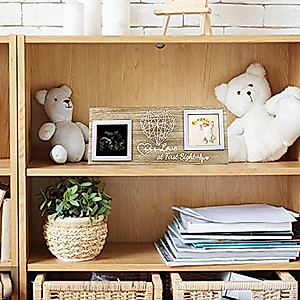 Baby’s First Sonogram Frame,Sonogram Ultrasound Frame for Two Scan Photo Keepsake Frame Gift for Pregnant Mom to be (Love At First Sign) (Love At First Sign)