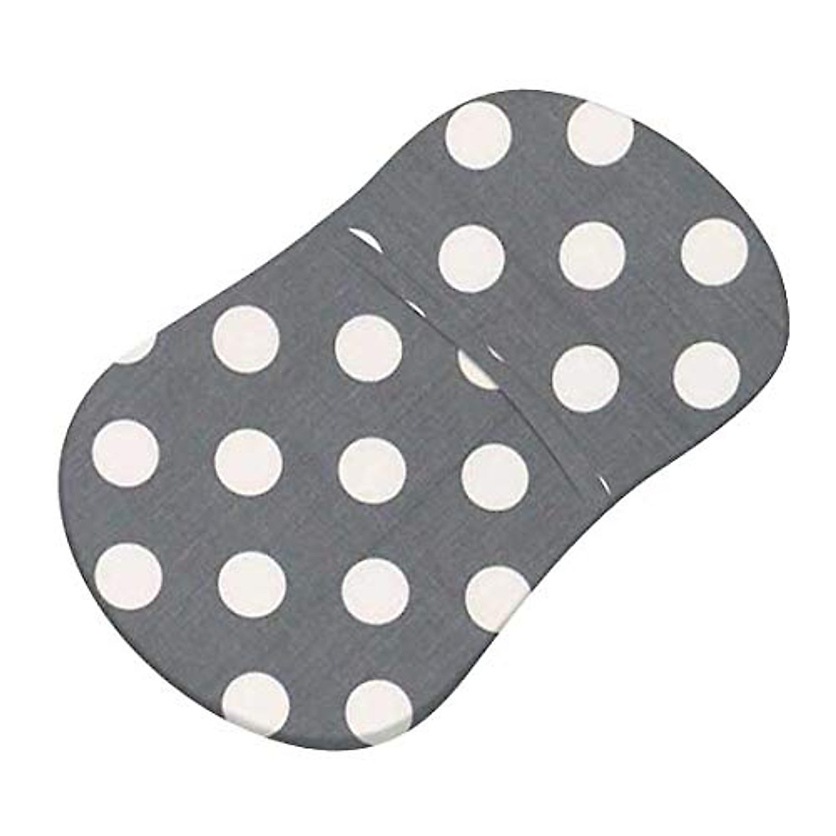SheetWorld Fitted 100% Cotton Percale Bassinet Sheet Fits Halo Bassinet Swivel Sleeper 17 x 30, Polka Dots Grey, Made in USA