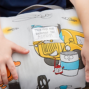 JumpOff Jo - Toddler Nap Mat - Sleeping Bag for Kids with Removable Pillow and Ultra Soft Blanket for Preschool, Daycare, and Sleepovers - Jo’s Garage