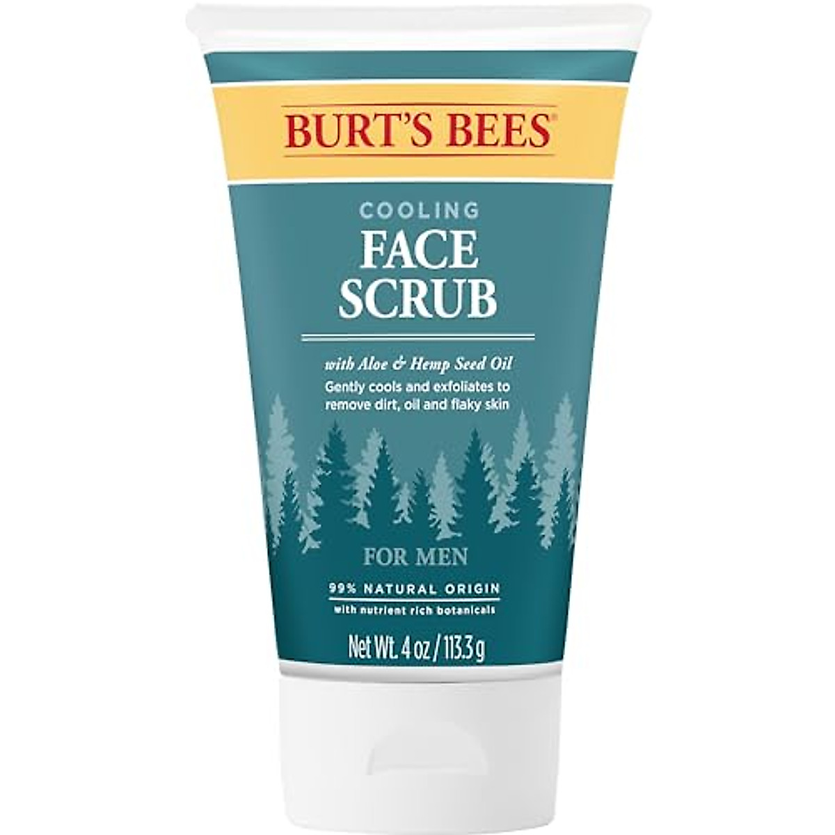 Burt’s Bees Cooling Face Scrub with Aloe & Hemp, For Men, 4 Ounces