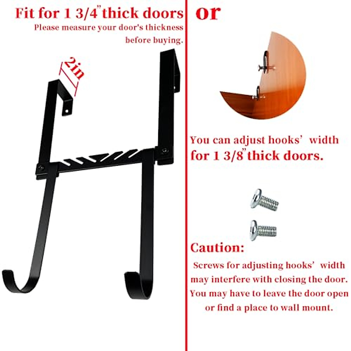 Fabias Over The Door Ironing Board Hanger, Especially for 1 3/4" Thick Doors (Without Basket)