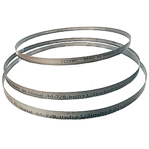 FOXBC 44-7/8 Inch Bandsaw Blades 10/14 TPI for Milwaukee 48-39-0551, DeWalt DCS374B Portable Band Saw, 44-7/8" x 1/2" x .020", 3-Pack