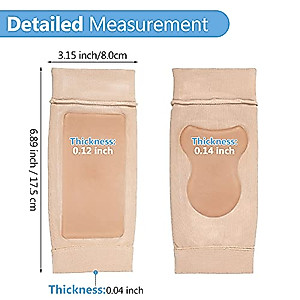 Nuanchu 2 Pairs lace Bite Gel Pads Ice Skating Padded Protection Socks Malleolar Sleeves Protection of Front Foot Shin Achilles Tendon Heel Protector Compression Padded Socks Elastic Pad Sleeve