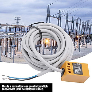 Maxmartt Tl-Q5Mc2 Inductive Switch,TL-Q5MC2 NPN Proximity Sensor Switch Inductive Sensor 3 Wire Normally Close Distance 5mm