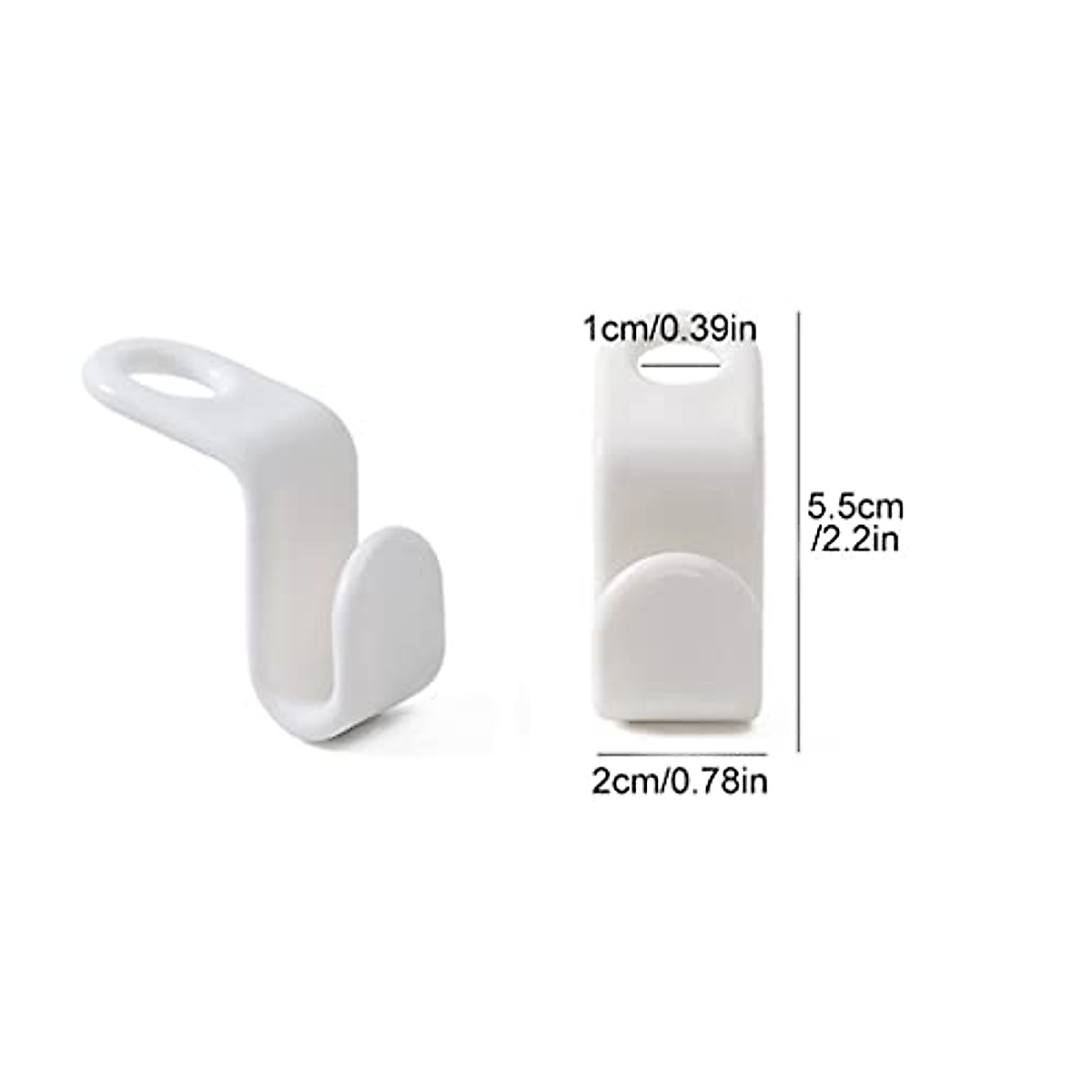 GRETD 50pcs Durable Mini Vertical Arrangement for Closet Heavy Duty Rack Holder Clothes Hanger Connector Hook (Color : White, Size : One size)