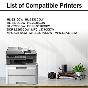 Hydr (Black,1-Pack) Compatible TN-227BK TN227BK High Yield Toner Cartridge Replacement Brother MFC-L3770CDW HL-3210CW HL-3230CDW HL-3270CDW HL-3230CDN HL-3290CDW DCP-L3550CDW Printer Toner Cartridge