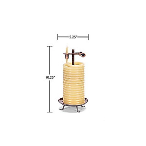 Candle by the Hour 80-Hour Vertical Candle, Eco-friendly Natural Beeswax with Cotton Wick