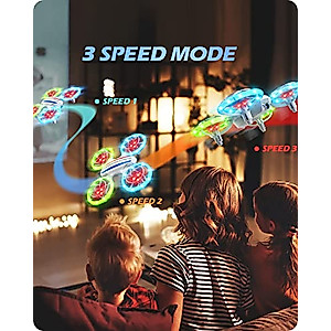 D23 DEERC Drones for Kids Beginners, LED RC Mini Drone with Altitude Hold, Headless Mode, Quadcopter with 720P HD FPV WiFi Camera, Propeller Full Protect, Easy to use Kids Gifts Toys for Boys, Girls