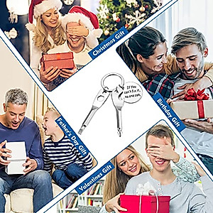 Stocking Stuffers Gifts for Men, 5-in-1 Keychain Screwdriver Portable Multitool Tools, Cool Gadgets for Men, Husband, Handyman