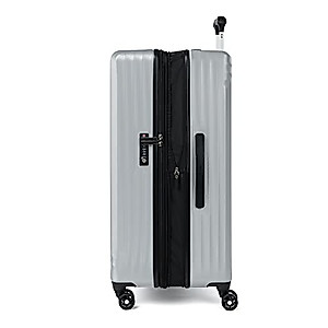 Travelpro Maxlite Air Hardside Expandable Checked Luggage, 8 Spinner Wheels, Lightweight Hard Shell Polycarbonate Suitcase, Metallic Silver, Checked Large 28-Inch
