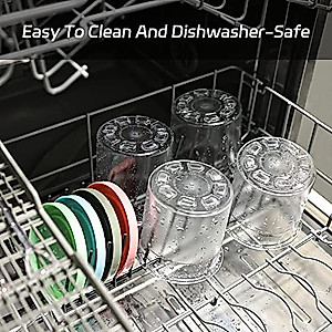 ZYHOONE 4 Pack Ice Cream Pint Containers Replacement for Ninja Creami NC500 NC501 Series Deluxe ice Cream Makers Pints and Lids,BPA-Free & Dishwasher Safe,Yellow/Pink/Green/Blue