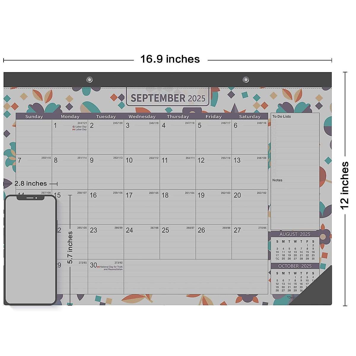 2023-2024 Large Desk Calendar 2023 (January 2023-June 2024), Big Monthly Wall Calendar with Plastic Cover: 17"x12", 18 Months Academic Year Desk Pad Calendars with Planner Stickers