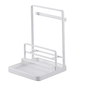 YAMAZAKI home 4772 Cooking Tool and Lid Station-Kitchen Utensil Organizer Stand, One Size, White
