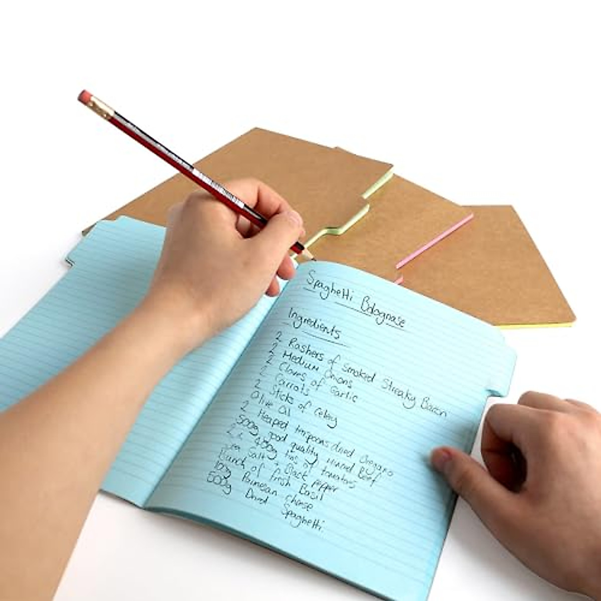 Suck UK | Tabbed Notebook | A5 Notebook Study Notebook | Project Note Pad & Project Planner Notebook | Work Journal | Colored Paper Notebook With Tabs | Divider Tab Notebook | Study Essentials | Kraft