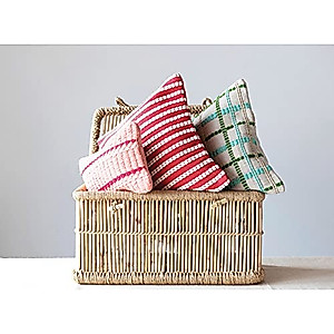 Creative Co-Op 18" Square Woven Cotton and Wool Pillow
