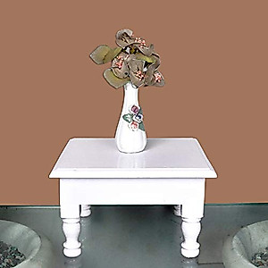 Lalhaveli Hand Painted end Table Wooden Rectangle Shape Puja Article Chowki Bajot Low High Stool (11X11X6 Inch)