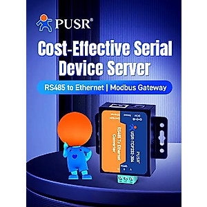 PUSR TCP232-304 RS485 to TCP/IP Converter Serial Device Server Support Modbus Gateway Built-in Webpage RS485 to Ethernet Converter