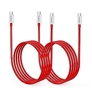 VELOGK Warp Charge 65 Cable [2 Pack] for OnePlus 8T/9/9R/9 Pro Charging Cable Replacement, 65W[10V/6.5A] Type-C to Type-C Warp Charger Adapter Cord(6.6ft/2M)