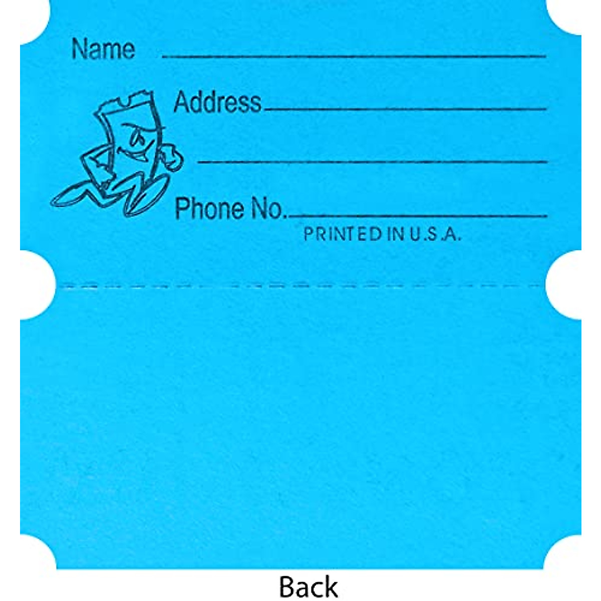 200 Tacticai Blue Raffle Tickets (8 Colors Available), Double Roll, 2" x 2" Ticket for Events, Entry, Class Reward, Fundraiser & Prizes