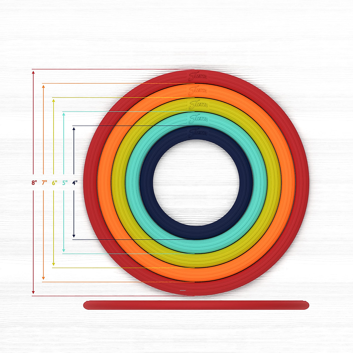 Fiesta Multicolor 5 Piece Trivet Set