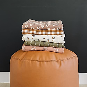 Mebie Baby Muslin Quilt, Daisy Dream, 100% Muslin Cotton Baby Blankets for Girls and Boys, Muslin Baby Blanket for Newborns, Babies, Toddler, Soft Muslin Swaddle Blankets, 47"x47"