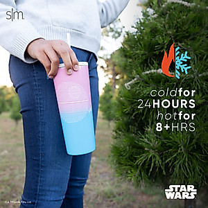 Simple Modern Star Wars Insulated Tumbler Cup with Flip Lid and Straw Lid | Gifts for Women Men Reusable Stainless Steel Water Bottle Travel Mug | Classic Collection | 24oz The Child