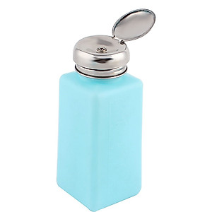 uxcell Metal Cap Plastic Lab Press Pumping Anti-Flux Liquid Bottle Dispenser Container 250ml 2pcs Blue