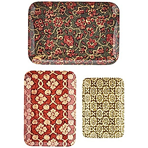 THOMAS PAUL Ex Libris, Asst. of 3 Melamine Tray Set, Multi