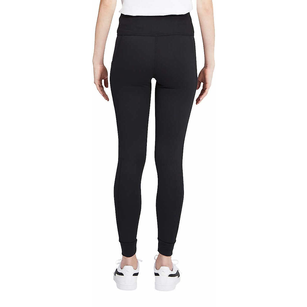 PUMA Womens Midweight Drawstring Jogger Leggings with Side Pocket (Small, Black)