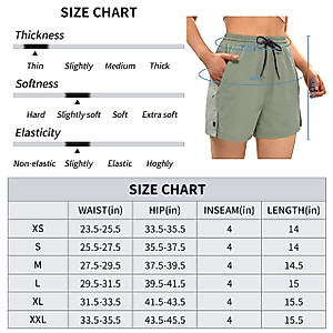 AFITNE Women's Hiking Shorts Quick Dry Lightweight Golf Active Water Shorts with Pockets for Work Outdoor Camping Fishing Sage Green M