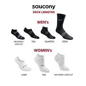 Saucony Men's RunDry Mesh Ventilating Comfort Fit Performance No-Show Socks, Available in M-XXL (6, 12, 18, White (6 Pairs), Large
