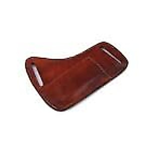 HANDMADE LEATHER ENGRAVED HORIZONTAL 6" SHEATH FOR FOLDING POCKET KNIFE BUCK 110