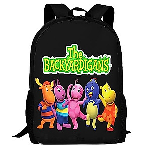 Pobecan The Anime Backyardigans Backpack Large Capacity Leisure Travel Backpack Book Bag Outgoing Daypack 12.5x5.5x16.5 inch