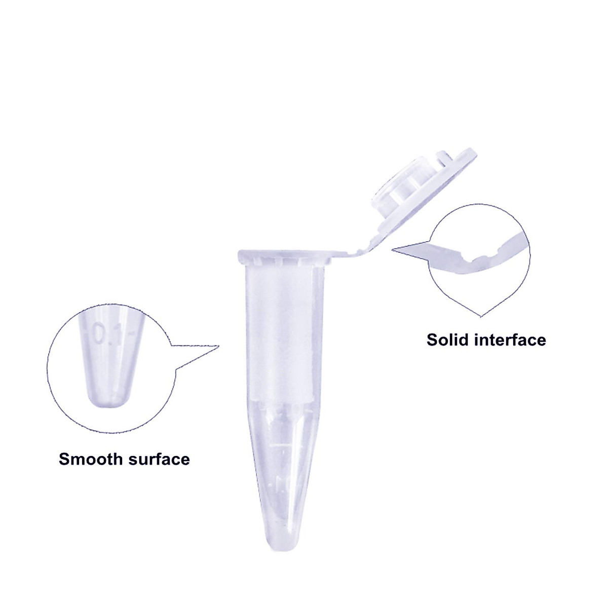 UoYu Microcentrifuge Tube with Snap Cap (1.5ml/50pcs)