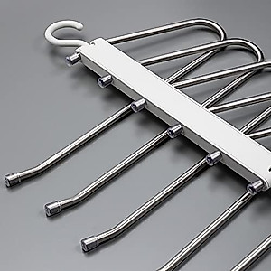 RIIPOO Pants Hangers Space Saving 2-Pack, Jeans Hangers Heavy Duty for Closet, Trousers Hangers Non Slip for Men Women