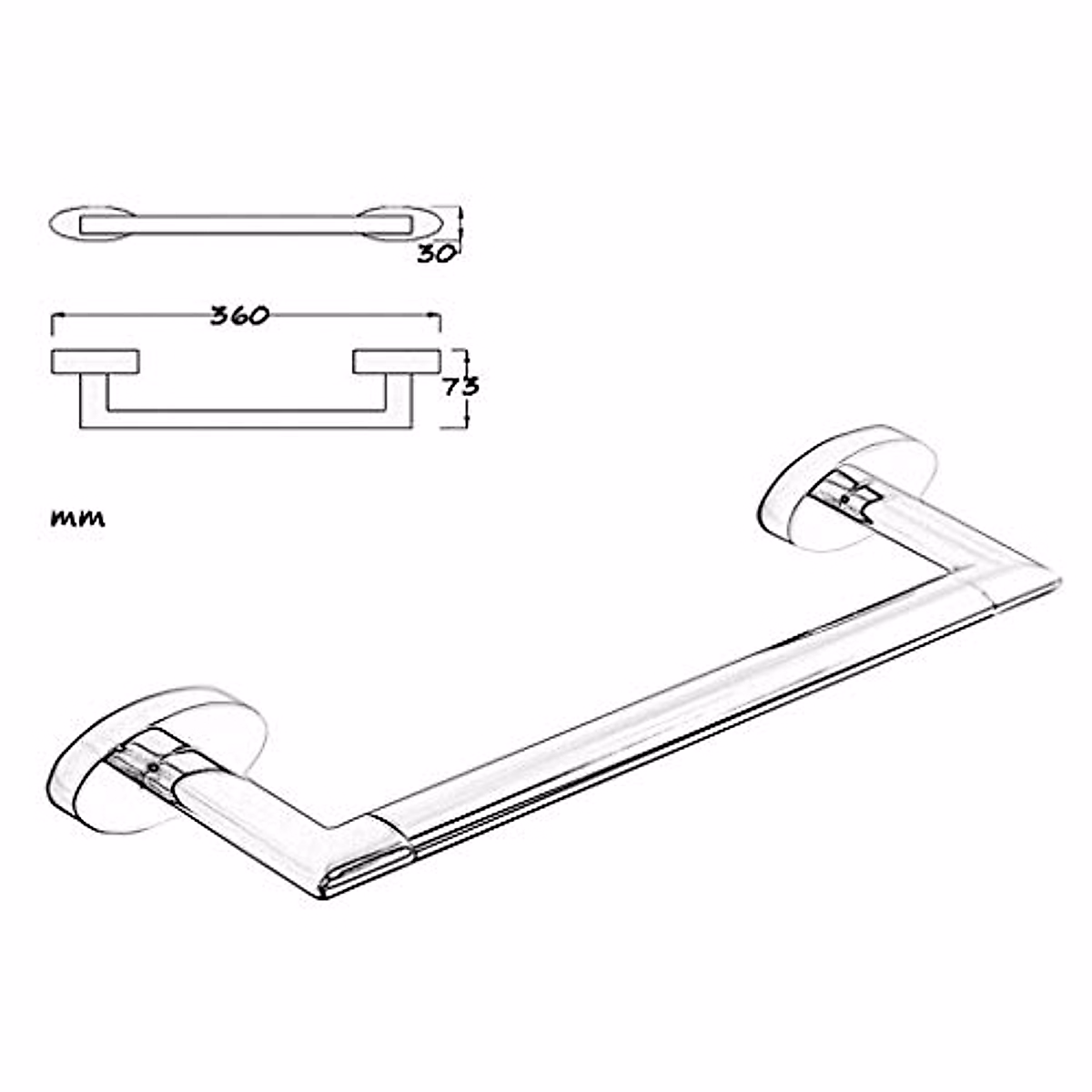 AFLHYJK Towel Rack Holder with Storage Shelf - Metal Organizer for Bath Hand Towels, Washcloths, Bathroom