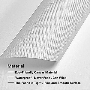 Natural art – White Magnolia & Butterfly Under the Moon Modern Giclee Canvas Prints Paintings to Photo Printed Artwork for Wall Decor