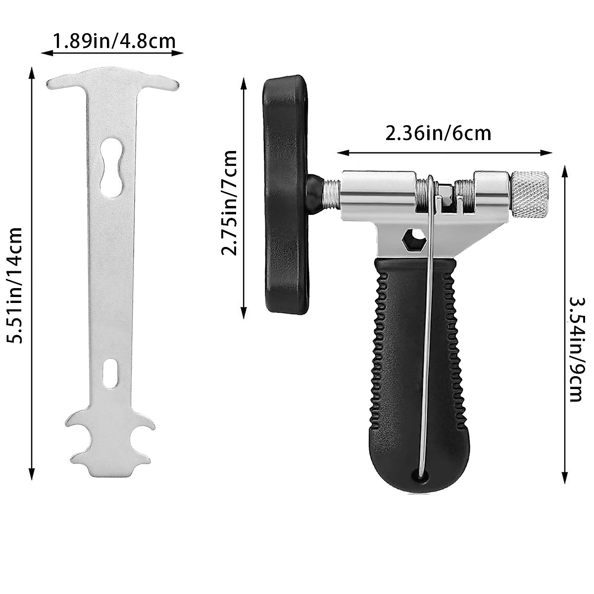 Bike Chain Tool Kit, 11PCS Bicycle Chain Tool with Bike Link Plier, Bicycle Chain Breaker Splitter, Chain Wear Indicator and Chain Checker, Road Mountain Bike Chain Repair Tools for All Bike Chains