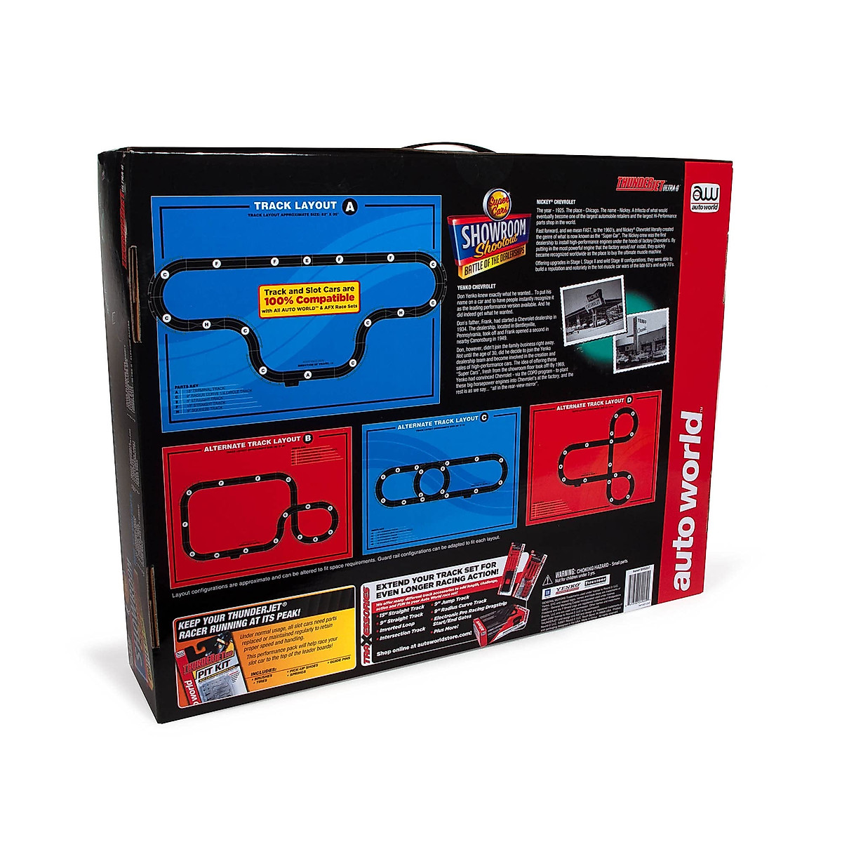 Auto World Showroom Shootout * Battle of The Dealerships 14' Slot Race Set