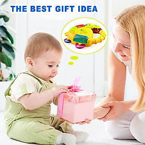OKREVIEW Baby Rattles Activity Bell Toy - Baby Toy 6 to 12 Months Babies Music Rattles Toy with Song Lighting Modes, Infant Toy Colorful Birthday Gift