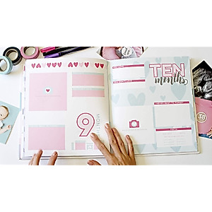 Bobee Hello Baby Memory Book, a journal scrapbook for girls milestones and memories first 5 years