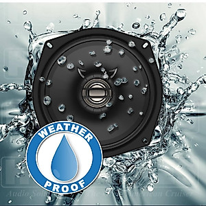 Hogtunes REV 450U KIT-AA with 200 Watts RMS 4 Channel Amplifier, 5.25" Front & 5.25" Rear Speakers (4 Pack), Fits 1998-2013 Harley-Davidson Motorcycles