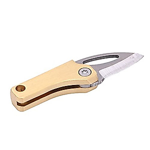 RTZY Portable Brass Small Pocket Knife with a Small Knife with a Key Chain for Outdoor Camping (RTZY1nh39cuxov)