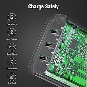 USB C Charger, Amoner 35W 3-Port iPhone Fast Charger Block, iPhone Cube Adapter with PD 3.0 Power Delivery Compatible with iPhone 15/15 Pro/14/13/12/11/SE/XS, Galaxy, Pixel 4/3 and More