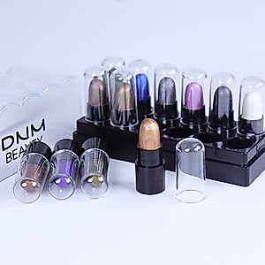 AMY'S DIARY 12 Colors Glitter Eyeshadow Stick Pen Makeup Set, Smoky Eye Shadow Pencil Crayon DNM Waterproof Gold Gray Silver White Blue Brown Green Cream Eye Glitter Eyeshadow Stick Set