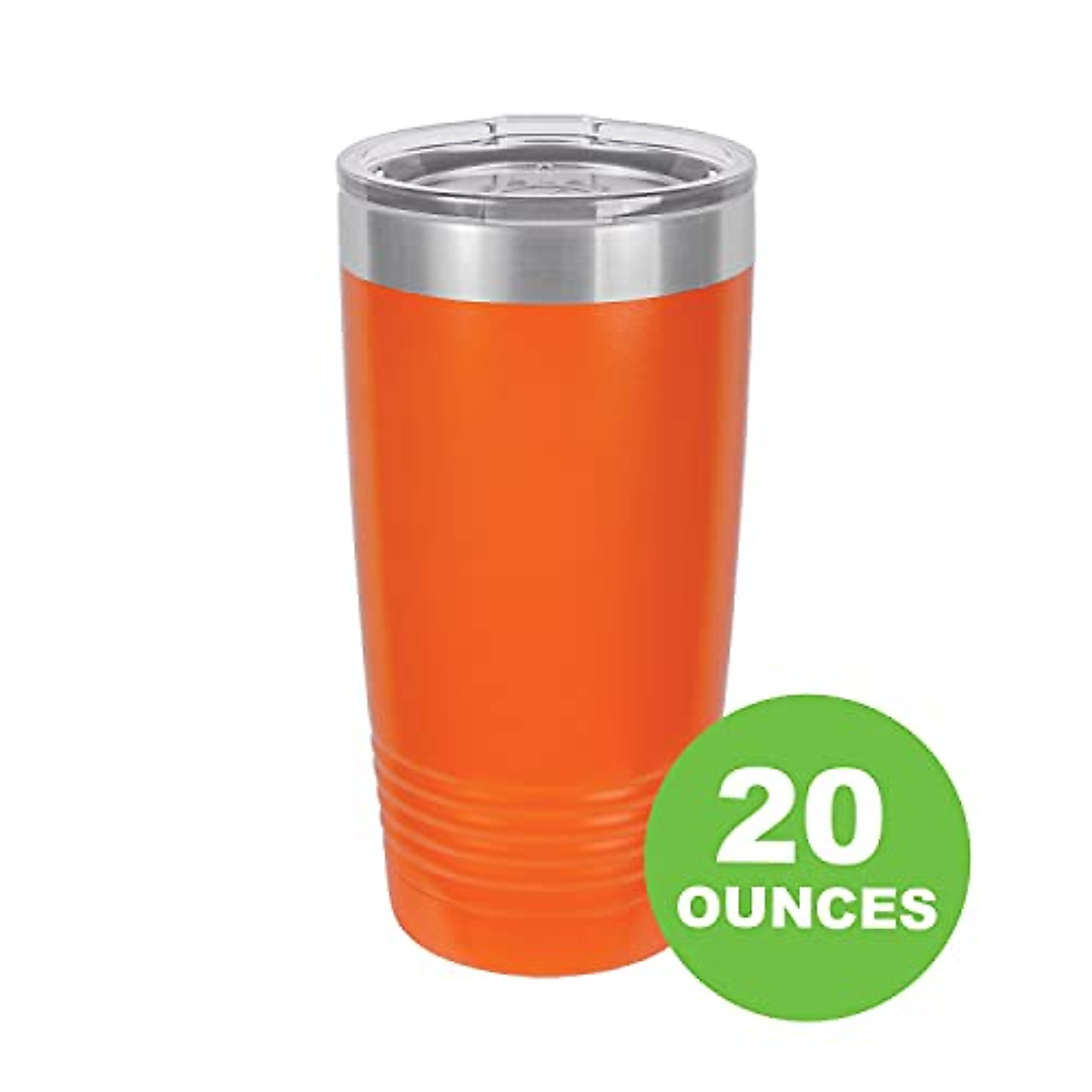 20-Ounce Vacuum Insulated Stainless Steel Tumbler Customized Etched Double-Walled Laser Engraved Coffee Orange BPA-Free Mug, Lid, License to drill Dentist, Personalized Hot/Cold Insulated