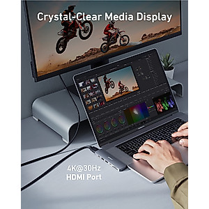 Anker USB C Hub for MacBook, 7-in-2 USB C to C Adapter, Compatible with Thunderbolt 3 Port, 100W Power Delivery, 4K HDMI, USB C and 2 USB A Data Ports, SD and microSD Card Reader